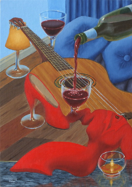 Wineglass Paintings – Barney's Gallery